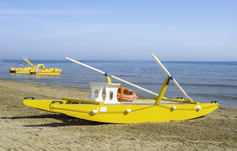 Lifeboat on the beach stock photo. Image of life, water - 42996156