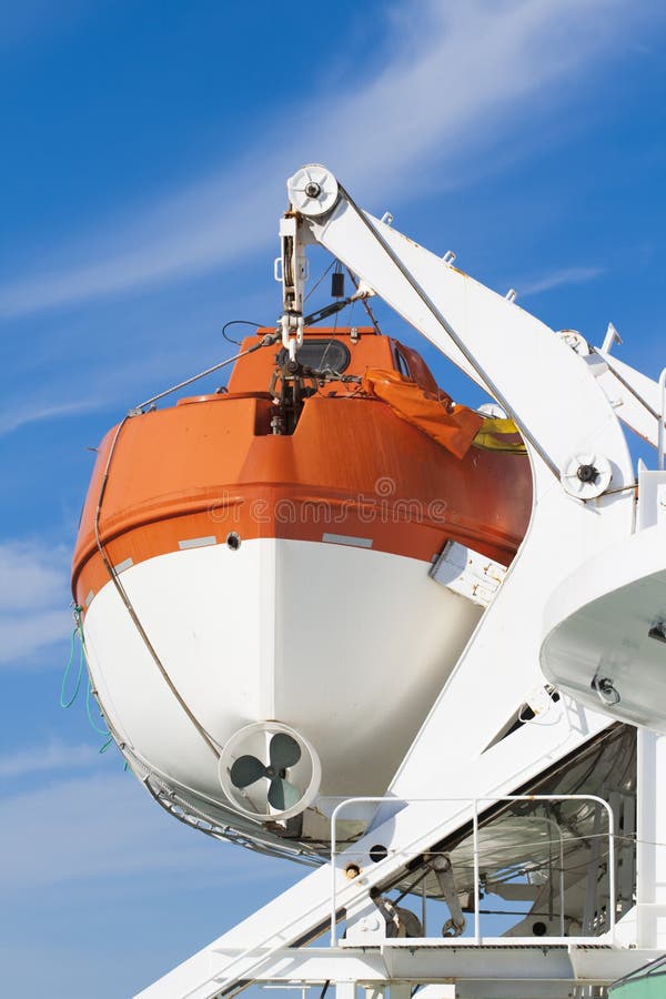 Lifeboat on a big ship stock photo. Image of cruiser - 32539638