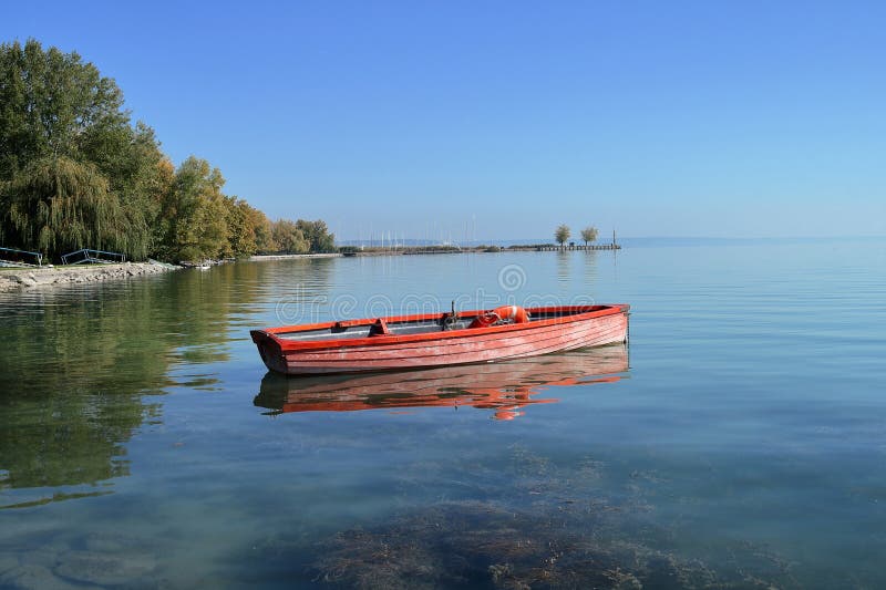 Lifeboat. stock image. Image of rescue, boat, lake, autumn - 318735253