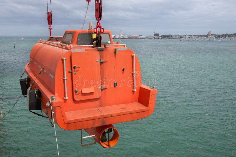 Lifeboat stock photo. Image of ocean, port, operation - 142580054