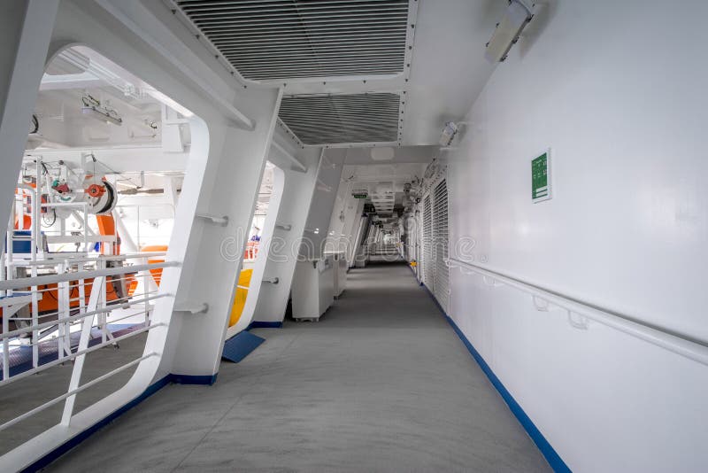 Lifeboat on Side of a Cruise Liner Stock Image - Image of ocean ...