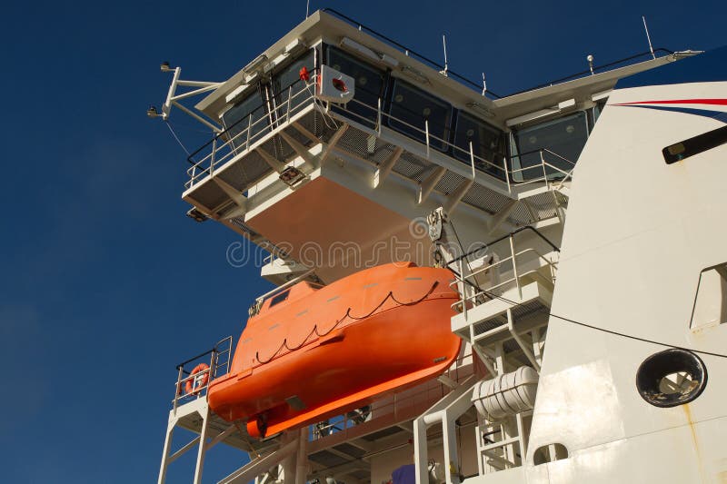 Lifeboat on side of ship stock image. Image of ship - 313705757