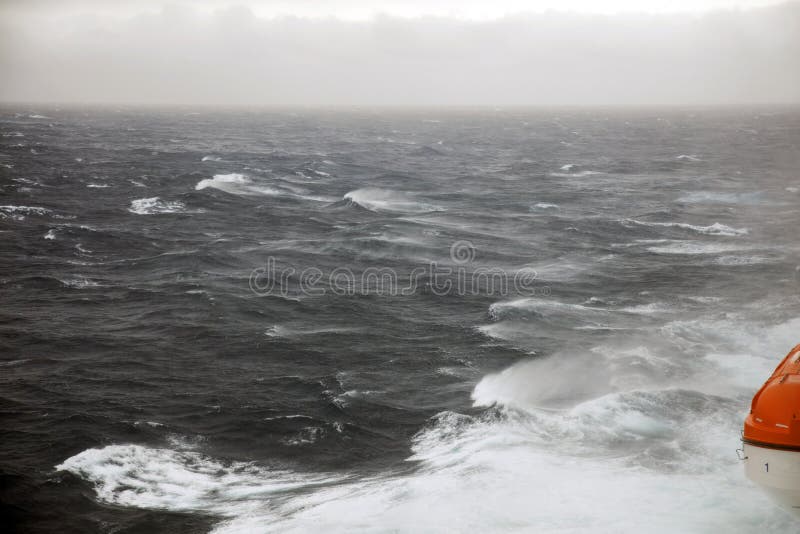 Very Rough Seas and Blue Skies Stock Image - Image of nautical, winds ...