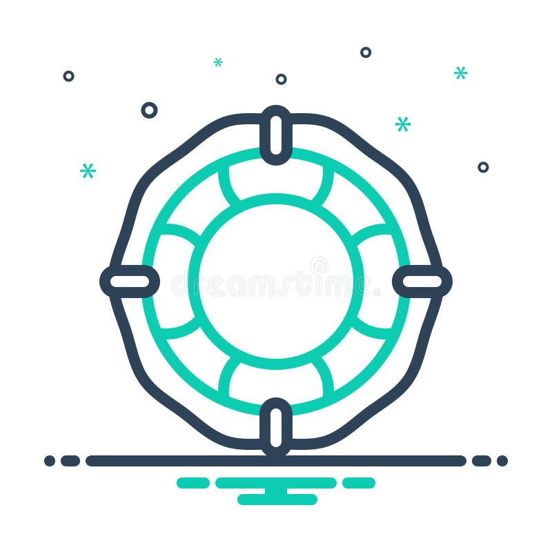 Mix Icon for Lifebuoy, Lifesaver and Float Stock Vector - Illustration ...