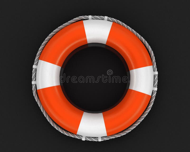 Lifebuoy. Image with Clipping Path Stock Illustration - Illustration of ...