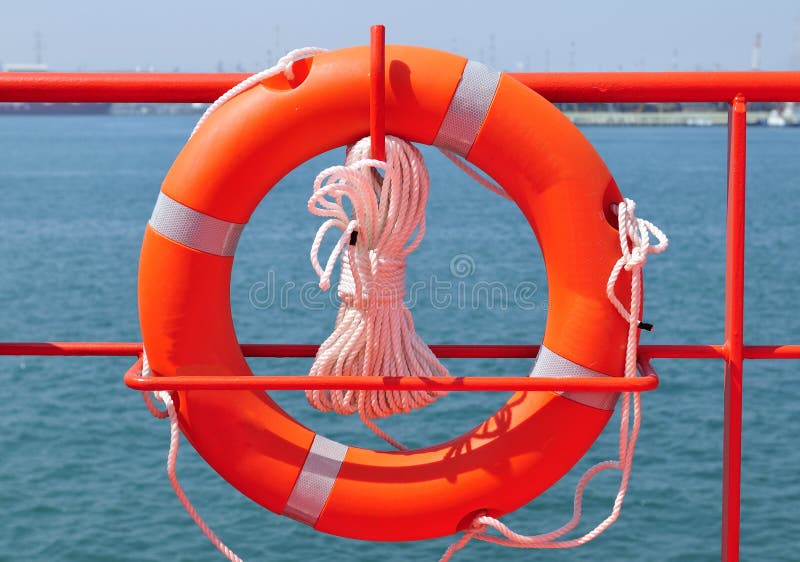 Lifebuoy (safety ring) stock image. Image of rope, boat - 9142179
