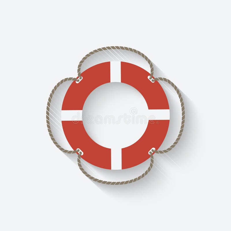 Lifebuoy symbol stock vector. Illustration of rope, ring - 40887018