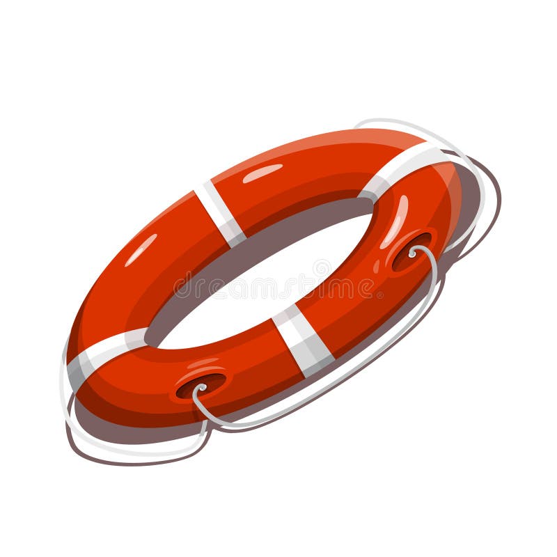 Lifebuoy Icon - Rescue Symbol Isolated on White Background Stock Vector ...