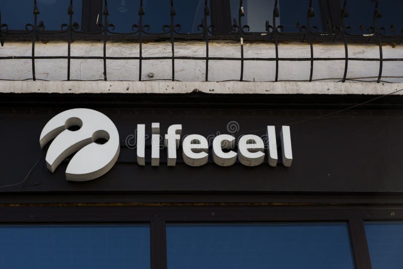 Lifecell mobile shop editorial stock photo. Image of logo - 114499678
