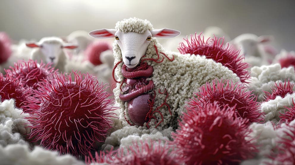 Lifecycle of Sheep and Bacteria Interaction Educational Diagram Science ...