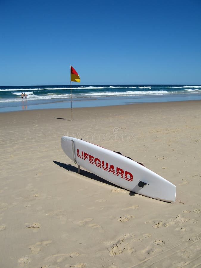 Lifeguard surfboard. stock photo. Image of english, sand - 4485164
