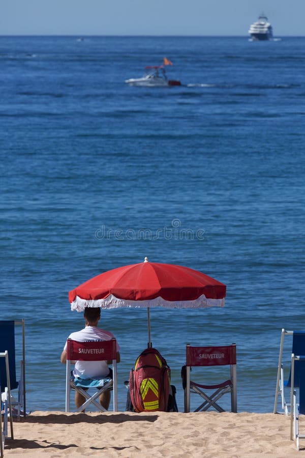 Lifeguard - Cannes - French Riviera Editorial Image - Image of travel ...