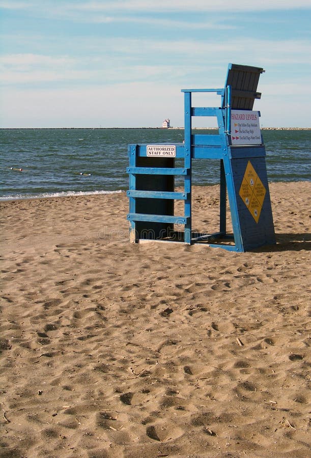 Lifeguard chair on beach stock image. Image of life, seat - 13661331