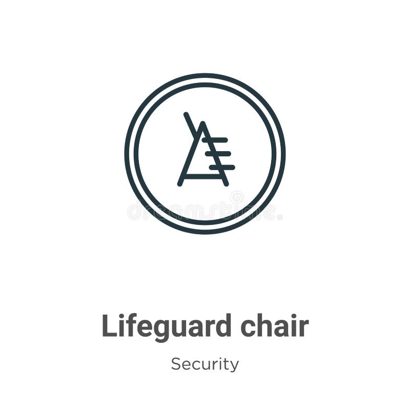 Lifeguard Chair Outline Vector Icon. Thin Line Black Lifeguard Chair ...