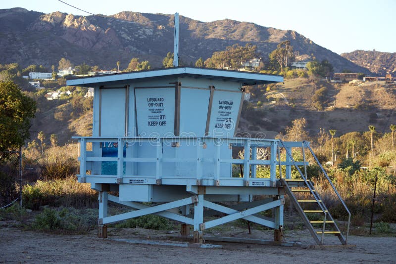 Lifeguard House on beach stock photo. Image of vacation - 66788630