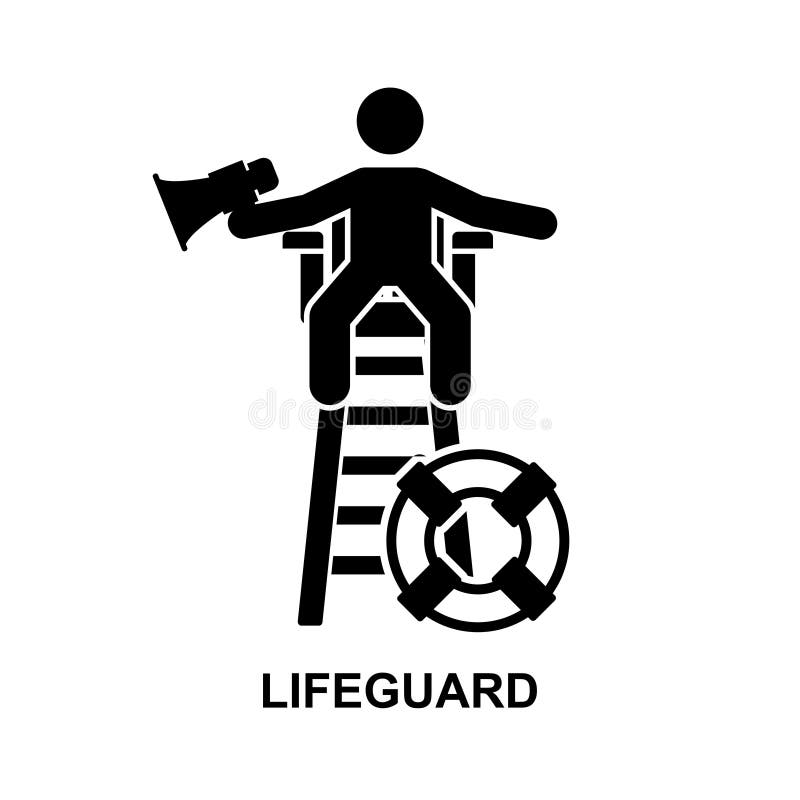 Lifeguard Icon in Trendy Design Style. Lifeguard Icon Isolated on White ...