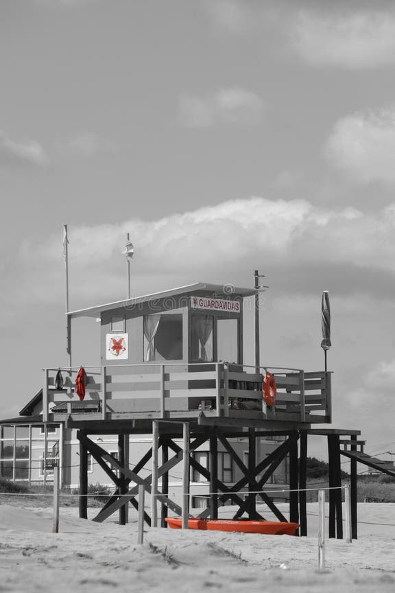 Lifeguard Post on the Argentine Atlantic Coast Stock Image - Image of ...