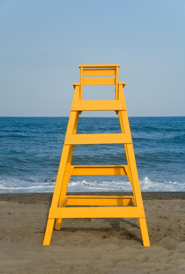 Lifeguard seat stock image. Image of yellow, ocean, lifeguard - 10695137