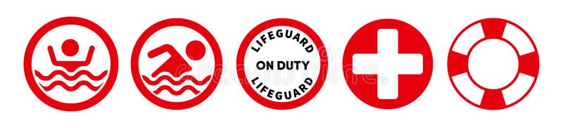 Lifeguard Set Safety. Vector Icon. Template Design Stock Vector ...