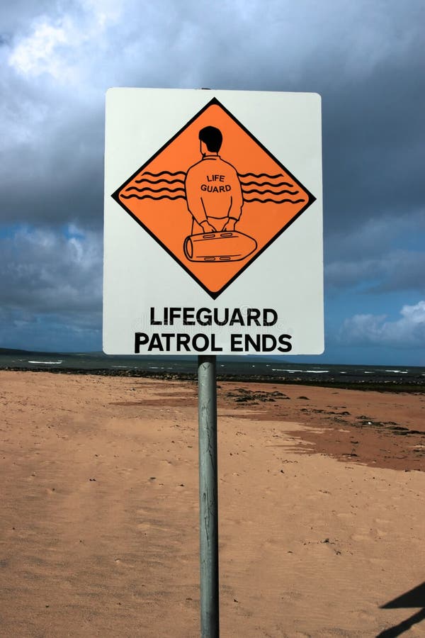 Warning, No Lifeguard On Duty Sign At The Beach Picture. Image: 348424