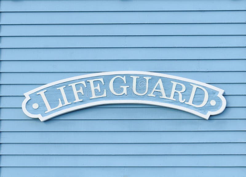 Lifeguard Sign stock photo. Image of clapboard, building - 26149242