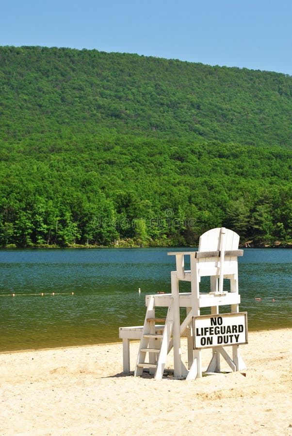 Lifeguard Stand at Lake stock image. Image of lakeshore - 61281107