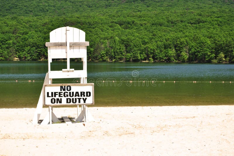 Lifeguard Stand and Boat on the Beach Stock Photo - Image of safety ...