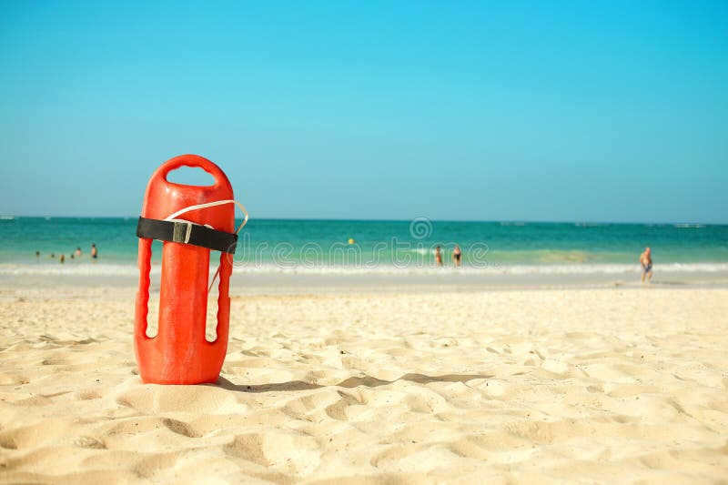 Lifeguard Standing in the Sand. Lifeguard Float Stock Photo - Image of ...