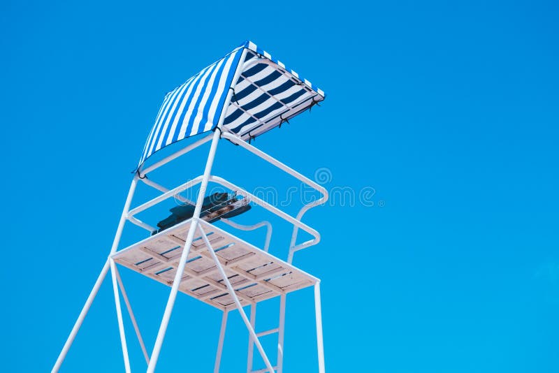 Life Guard Tower On The Swimming Pool Stock Photo - Image of recreation ...