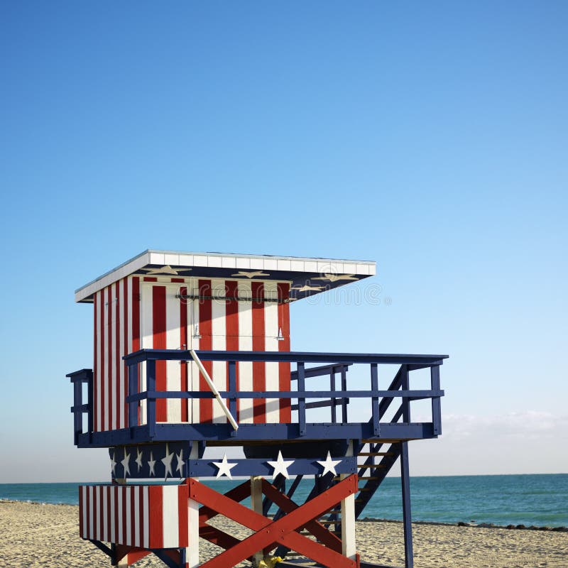 Lifeguard Tower stock photo. Image of chairs, bench, getaway - 6212320