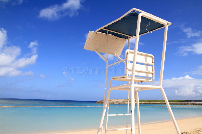 Lifeguard Tower Tropical Beach Okinawa Stock Photos - Free & Royalty ...