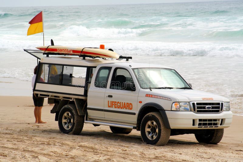 Los Angeles Lifeguard editorial photography. Image of current - 14602292