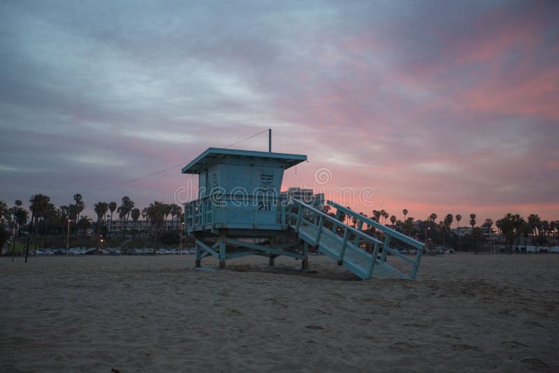 Lifeguard Watch Tower on the Beach Stock Photo - Image of lifeguards ...