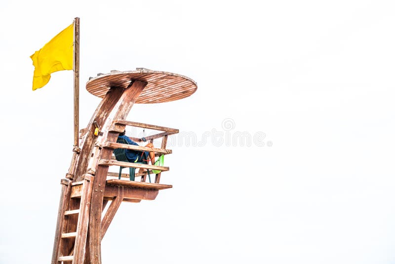 Lifeguard Watching the Beach Stock Image - Image of patrolling, shore ...