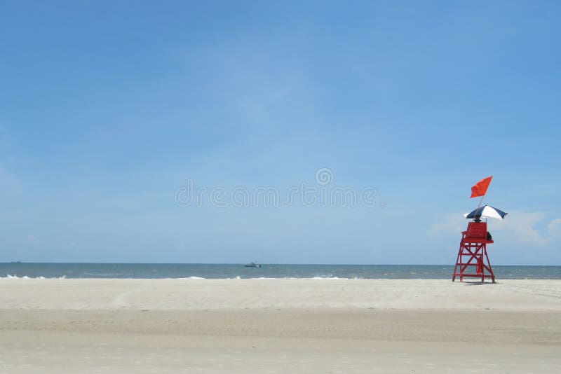Lifeguards Watching Beach at Florida Coast Stock Image - Image of ...