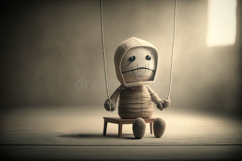 Lifeless Puppet Symbolizing Depression and Mental Health Issues. Stock ...