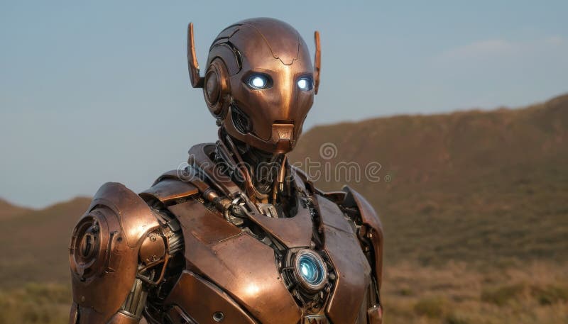 Lifelike Android in Wilderness Stock Image - Image of autonomy ...