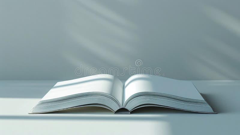 Lifelike 3D Book, Open, Plain Pages, Suitable for Various Uses, Room ...