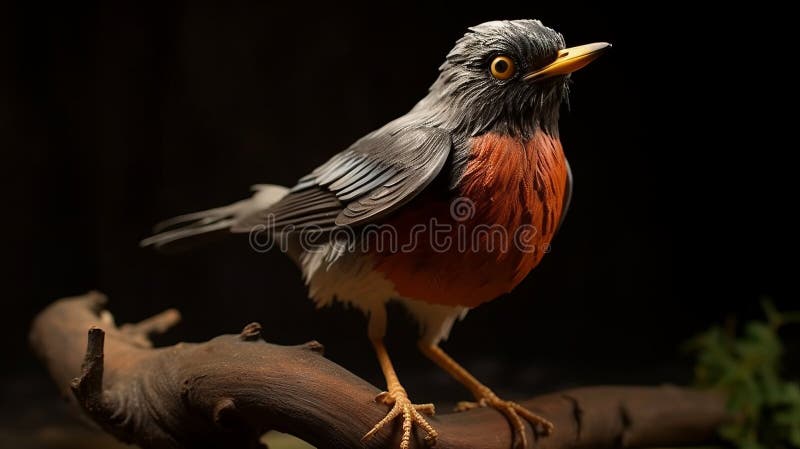 Realistic 3d Model Bird with Dramatic Lighting and Detailed Background ...