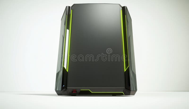 A Lifelike 3D Computer with a White Display, Set Against a Plain ...