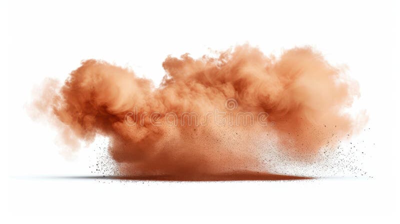 A Lifelike, Modern Cloud of Dust and Smoke, Showcasing Soil and Sand ...