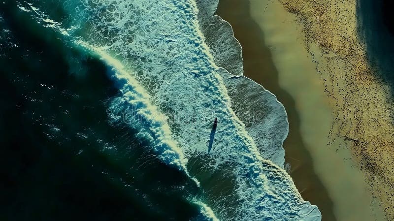 Lifelike Ocean Waves Showcasing Textures and Gradual Light Fade Stock ...