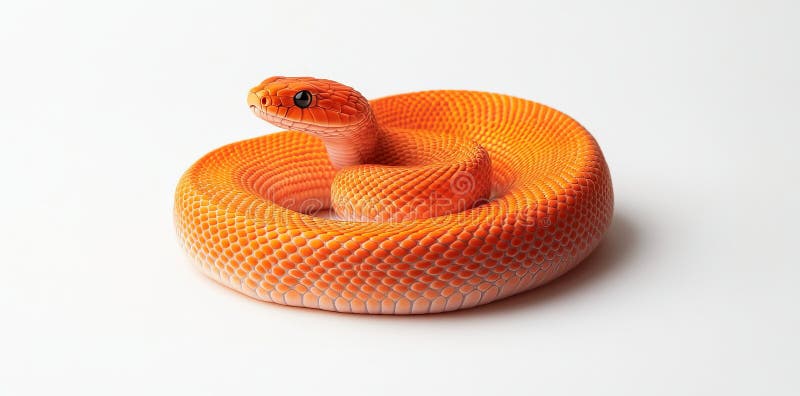 A Lifelike Orange Snake Replica Featuring Detailed Patterns and a ...