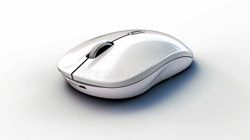 Lifelike Renderings: Shiny White Button Mouse Stock Illustration ...