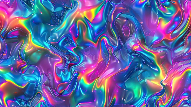 Lifelike Visuals Portraying the Mesmerizing Allure of Iridescent Neon ...