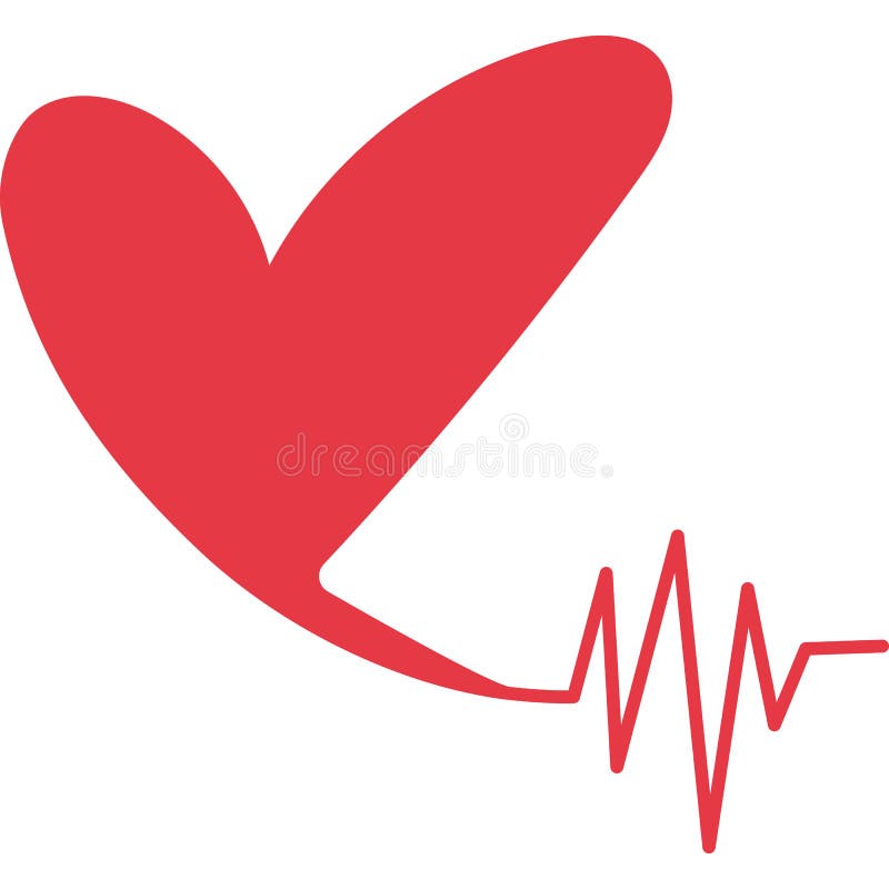Lifeline Heart Filled Icon Vector Stock Vector - Illustration of ...