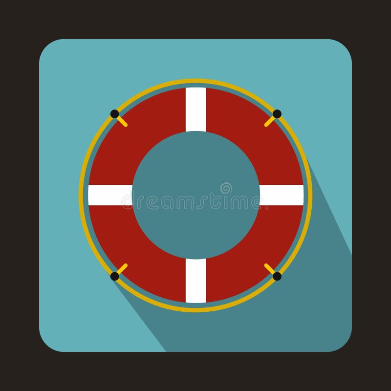 Lifeline icon, flat style stock illustration. Illustration of circle ...