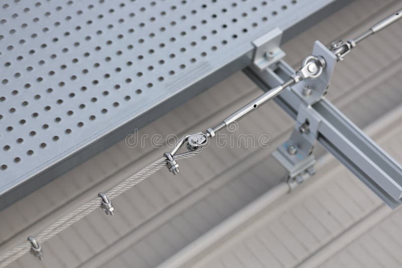 Lifeline System Installed on the Side of Walkway. Lifeline Systems are ...