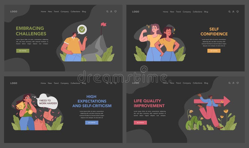 Lifelong Learning Set. Flat Vector Illustration Stock Vector ...