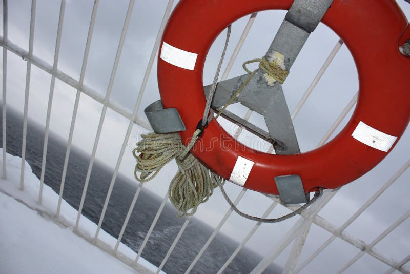 Lifering on the Ferry Board. Stock Image - Image of outdoor ...